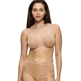 Triumph Damen Minimizer-BH "Ladyform Soft", Gr. 80, beige, Microtouch, Obermaterial: 43% Polyamid, 40% Polyester, 17% Elasthan, gemustert, leicht