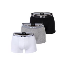 BOSS Herren Boxershorts "Boxershort Trunk 3P Power 3er Pack", Gr. XL, schwarz-wei&szlig;, Obermaterial: 95% Baumwolle CO. 5% Elasthan EL., Unterhosen
