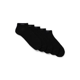 BOSS Herren Sneakersocken "5P AS Uni CC", Gr. 39, schwarz, Baumwollmischung, Socken, mit BOSS Label