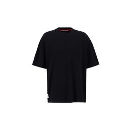 Herren T-Shirt "Logo Backprint T-Shirt", schwarz, Gr. L, Alpha Industries, Obermaterial: 100% Baumwolle, Shirts