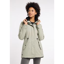 Ragwear Damen Outdoorjacke "MONADIS RAINY WARM", gr&uuml;n, Gr. XL, kontrastfarbene Details, unifarben, Web, Obermaterial: 100% Polyester, Jacken,