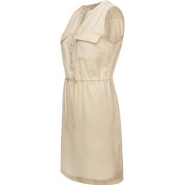 Ragwear Damen Blusenkleid "Roissin", beige, Gr. L, Material: 80% Viskose, 20% Polyester, Kleider, stylisches Sommerkleid mit Bindeband
