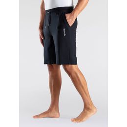 Herren Sweatshorts, BENCH. LOUNGEWEAR, Gr. 44, schwarz, Sweatware, Obermaterial: 60% Baumwolle, 40% Polyester, unifarben, Basic, Hosen, mit