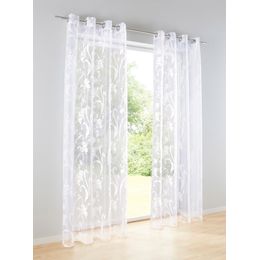 Gardine HEINE HOME, B:140cm H:245cm, wei&szlig;, Polyester, Viskose, Gardinen