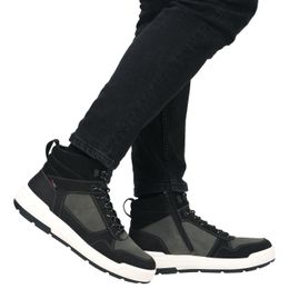 Herren Schnürboots, Rieker EVOLUTION, Gr. 44, schwarz, Nubukleder, Nubuklederimitat, Textil, Schuhe, Winterboots, High-Top Sneaker, Stiefelette mit