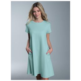 TRIGEMA Damen Jerseykleid "TRIGEMA Kleid in Piqu&eacute;-Qualit&auml;t", blau, Gr. M, 100% Baumwolle, Kleider
