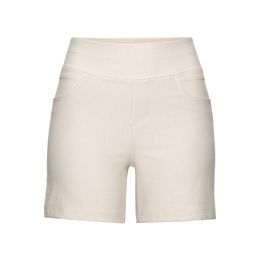 H.I.S. H.I.S Damen Shorts, Gr. 32, beige, Obermaterial: 70% Baumwolle, 25% Polyester, 5% Elasthan, unifarben, Basic, Hosen, im Schlupfhosen Style