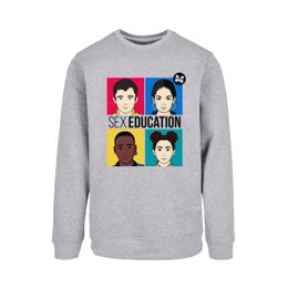 F4NT4STIC Herren Sweatshirt "Sex Education Teen Illustrated Netflix TV Series", grau, Gr. L, Obermaterial: 50% Baumwolle, 50% Polyester, Sweatshirts,