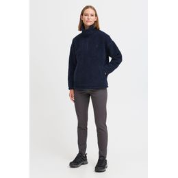oxmo Damen Strickfleece-Pullover "Fleecejacke OXTolirone", blau, Gr. L, Obermaterial: 100% Polyester PES., Jacken