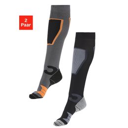 Bench. Herren Skistr&uuml;mpfe "gepolsterte Kniestr&uuml;mpfe Snowboarden Skifahren Jagen Wandern", Gr. 35, grau, Elasthan, Polyamid, Polyester, gemustert,