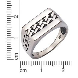 Firetti Herren Fingerring "Schmuck Geschenk Silber 925 Silberring Panzerkette", 21, Silber 925 (Sterlingsilber), 3mm, silber, Silber 925