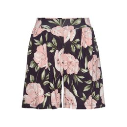 s.Oliver Damen Shorts, bunt, Gr. 36, bedruckt, Jersey, Obermaterial: 100% Viskose, Hosen, mit Bindeband am Bund, im Blumenprint, kurze Hose