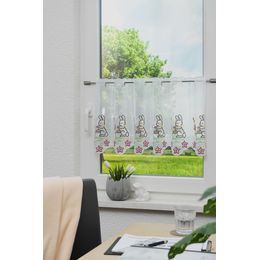 Panneaux, B:128cm H:40cm, gr&uuml;n, Stickereien Plauen, Voile, Polyester, Gardinen, "Emily"