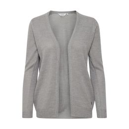 oxmo Damen Strickjacke "Strickjacke OXNena", grau, Gr. XXL, Obermaterial: 80% Polyacryl PAN. 20% Nylon NY., Strickjacken