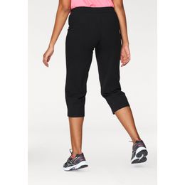 Venice Beach Damen 3/4-Hose, schwarz, Gr. 42, unifarben, Single Jersey, Obermaterial: 95% Baumwolle, 5% Elasthan, Hosen, Elastisches Material mit