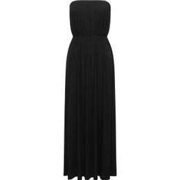 Ragwear Damen Sommerkleid "Awery", schwarz, Gr. XXL, Material: 48% Viskose, 47% Polyester, 5% Elasthan, Kleider, stylisches Damen Bandeaukleid mit
