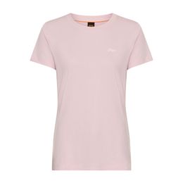 BOSS Orange Damen T-Shirt "Esogo HW Premium Damenmode", lila, Gr. XS, unifarben, Single Jersey, Obermaterial: 100% Baumwolle, Shirts, mit gesticktem
