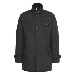 INDICODE Herren Kurzmantel "Kurzmantel IDBrandan", schwarz, Gr. XL, Obermaterial: 50% Wolle WO. 50% Polyester PES., M&auml;ntel