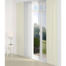 Schiebegardine WIRTH, B:60cm H:145cm, grau, Jacquard, Baumwolle, Polyester, Wohnzimmer, Gardinen, "Berwick"