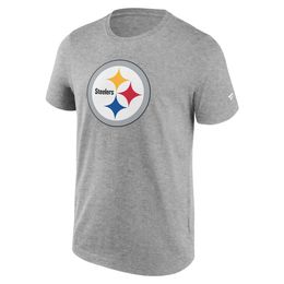 T-Shirt Fanatics "Fanatics T-Shirt Pittsburgh Steelers Primary Logo Graphic", Jungen, Gr. M, grau, 100% Baumwolle, Shirts T-Shirt