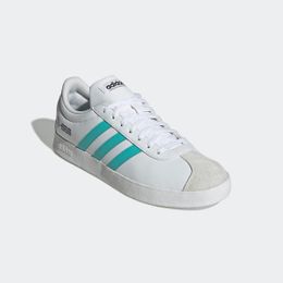Damen Sneaker "MERCEDES - AMG PETRONAS FORMULA ONE TEAM VL COURT SCHUH", adidas Performance, Gr. 43, weiß, Leder, Synthetik, Schuhe, Mercedes AMG