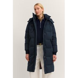 Bugatti Damen Steppmantel "Regular Fit", blau, Gr. 42, unifarben, 100% Polyester, M&auml;ntel, mit abtrennbarer Kapuze & Stehkragen