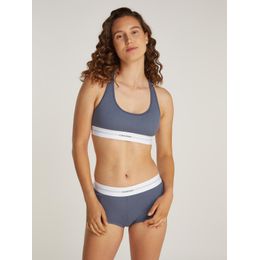 Damen Bralette-BH "LIGHTLY LINED BRALETTE", Calvin Klein Underwear, Gr. XS, grau, Feinripp, Obermaterial: 55% Baumwolle, 37% Modal, 8% Elasthan,