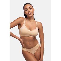 Dorina Damen Bralette-BH "REVIVE", Gr. S, beige, Obermaterial: 90% Polyamid, 10% Elasthan, unifarben, BHs, verstellbare Tr&auml;ger, bequem, weiche