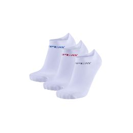 Replay Herren Sneakersocken "Socken 3er Pack", Gr. 43, wei&szlig;, Obermaterial: 75% Baumwolle CO. 15% Polyester PES. 9% Polyamid PA. 1% Elasthan EL.,