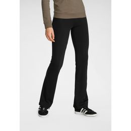 Flashlights Damen Leggings, schwarz, Basic, Gr. 32, unifarben, Jersey, Obermaterial: 95% Baumwolle, 5% Elasthan, Hosen, mit leicht ausgestelltem Bein