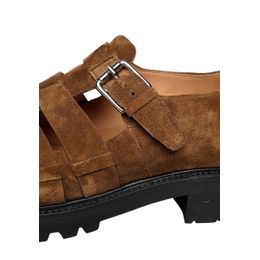 Sandale Henry Stevens "Barkley FSI Freizeitschuh", Herren, Gr. 42, braun, Veloursleder, Schuhe Sandale, Herren-Sandalen handgefertigt, Lederschuhe Slipper