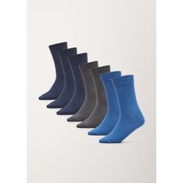 s.Oliver Damen Sneakersocken "essentials", Gr. 35, blau, Baumwollmischung, unifarben, Socken, mit nahtlosem Zehenbereich