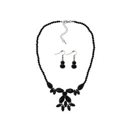 Steuer Set Kette Ohrringe Damen Gr&ouml;&szlig;e One Size schwarz