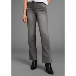 Arizona Damen Bootcut-Jeans, grau, Basic, Gr. 52, Denim/Jeans, Obermaterial: 98% Baumwolle, 2% Elasthan, Jeans, hohe Leibh&ouml;he
