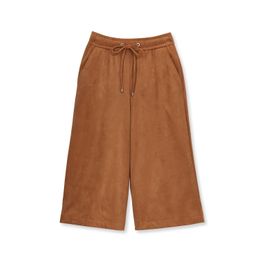 Madeleine Mode MADELEINE Damen Culotte "Hose Weite Velourshose", orange, Gr. 38, Obermaterial: 90% Polyester PES. 10% Elasthan EL., Hosen