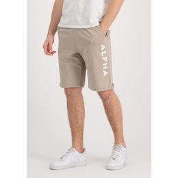 Herren Sweatshorts "Alpha Jersey Short", beige, Gr. XL, Alpha Industries, Obermaterial: 100% Baumwolle, Hosen