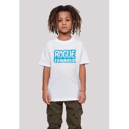 T-Shirt F4NT4STIC "Rogue Trooper Comic Book Blue Logo", Mädchen, Gr. 122/128, weiß, Obermaterial: 100% Baumwolle, regular fit, Rundhals, ohne Bündchen, Shirts, Premium Qualität