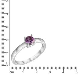 Vivance Damen Fingerring "925-Sterling Silber rhodiniert Amethyst", 060 (19,1), Silber 925 (Sterlingsilber), wei&szlig;, Silber 925 (Sterlingsilber),