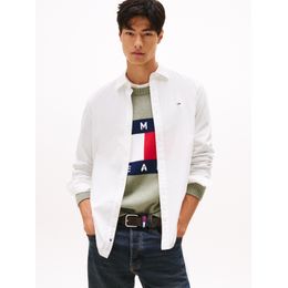 Tommy Jeans Herren Langarmhemd "TJM POPLIN", beige, Gr. XXL, Web, Obermaterial: 100% Baumwolle, Hemden, Regular fit, Kentkragen