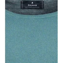 Rundhalspullover Ragman, Herren, Gr. 54, grün, 382, 95% Baumwolle 5% Cashmere, Rundhals, Pullover Rundhalspullover