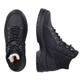Rieker Herren Winterboots "Flip Grip", Gr. 43, schwarz, Lederimitat, Textil, Schuhe, Outdoorboots mit umklappbaren Spikes an der Laufsohle,