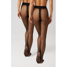 YSABEL MORA Damen Feinstrumpfhose, Gr. L, schwarz, Obermaterial: 84% Polyamid, 14% Elasthan, 2% Polyester, Strumpfhosen