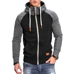 behype Herren Sweatjacke "RAGLAN", schwarz, Gr. M, unifarben, 70% Baumwolle, 30% Polyester, Sweatjacken, mit Raglan-&Auml;rmeln