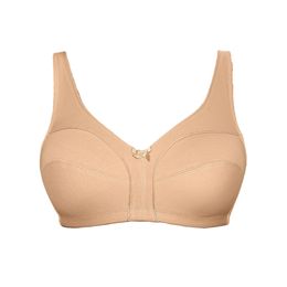 Viania Damen Soft-BH "Baumwoll Soft BH Basic", Gr. 95, beige, Obermaterial: 100% Baumwolle CO., BHs