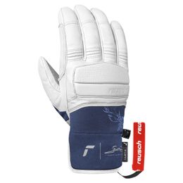 Reusch Damen Skihandschuhe "Cyprien Sarrazin", blau, Gr. 9,5, mehrfarbig, 60% Polyester, 40% Ziegenleder, Handschuhe, Extra warm, winddicht, extra