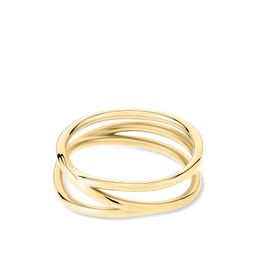 Damen Fingerring "Schmuck Geschenk Edelstahl Ring The Melting Organic", 56, Edelstahl, 8mm, gold, Liebeskind Berlin, Edelstahl, Fingerringe