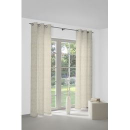 Vorhang WIRTH, B:132cm H:145cm, gold, Jacquard, Baumwolle, Polyester, Wohnzimmer, Gardinen, "Gospic"