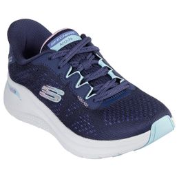 Skechers Damen Slip-On Sneaker "ARCH FIT 2.0", Gr. 40, blau, Textil, Schuhe, Freizeitschuh mit Slip-ins mit Schn&uuml;rung
