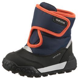 Geox Damen Winterstiefel "B TREKKYUP BOY B ABX", Gr. 25, orange, Synthetik, Textil, Schuhe, Snowboots, Klettschuh mit Warmfutter, Gr&ouml;&szlig;enschablone zum