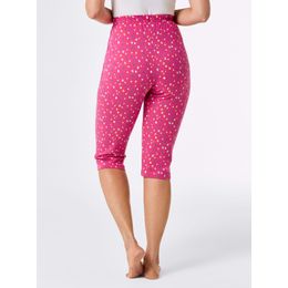 w&auml;schepur W&Auml;SCHEPUR Damen Caprihose, Gr. 36, rosa, 100% Baumwolle, gemustert, gepunktet, Hosen